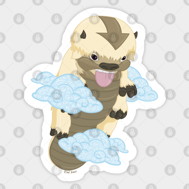 Appa Yip Yip Avatar Fan Art - Appa - Sticker | TeePublic